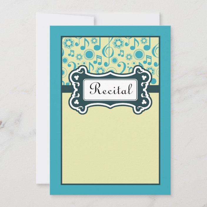 Senior Music Recital Invitation | Zazzle.com