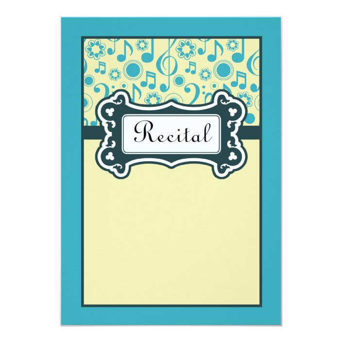 Senior Music Recital Invitation | Zazzle.com