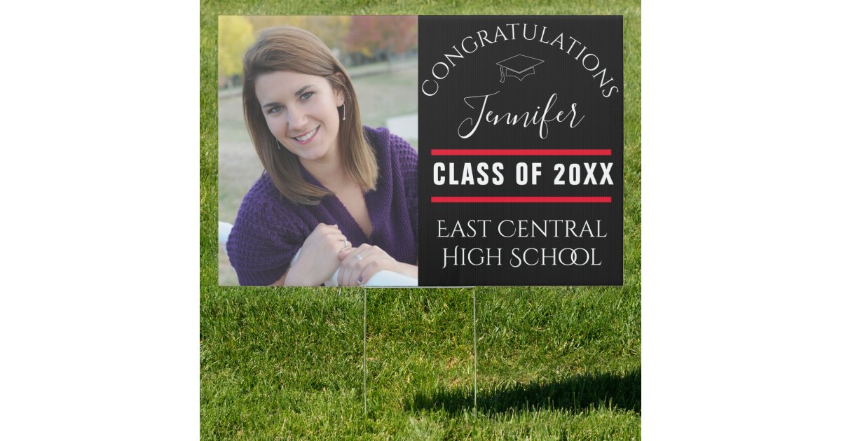 Senior Photo | Large Graduation Yard Sign | Zazzle