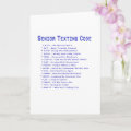 Senior Texting Code Card | Zazzle