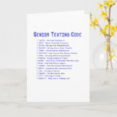 Senior Texting Code Card | Zazzle