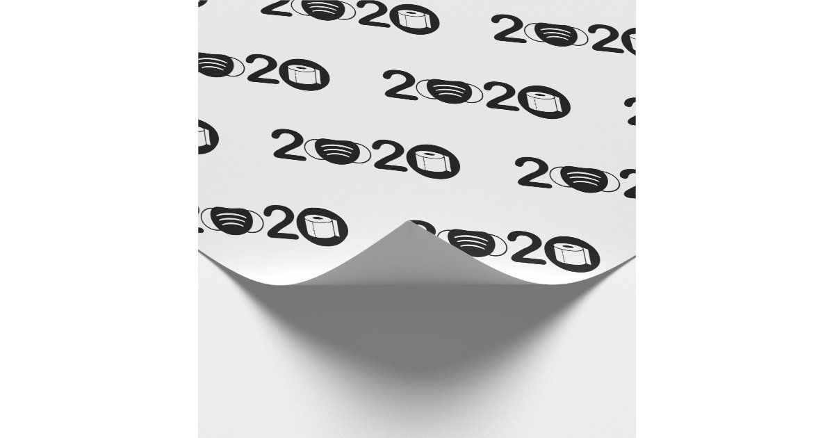 Seniors 2020 | Quarantined Graduation Black White Wrapping Paper | Zazzle