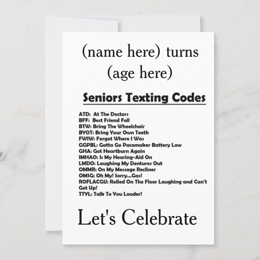 **SENIOR'S BIRTHDAY PARTY** INVITE | Zazzle