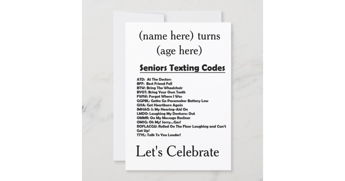 **SENIOR'S BIRTHDAY PARTY** INVITE | Zazzle