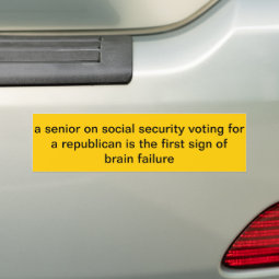 seniors on medicare bumper sticker | Zazzle