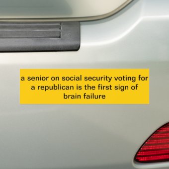 seniors on medicare bumper sticker | Zazzle