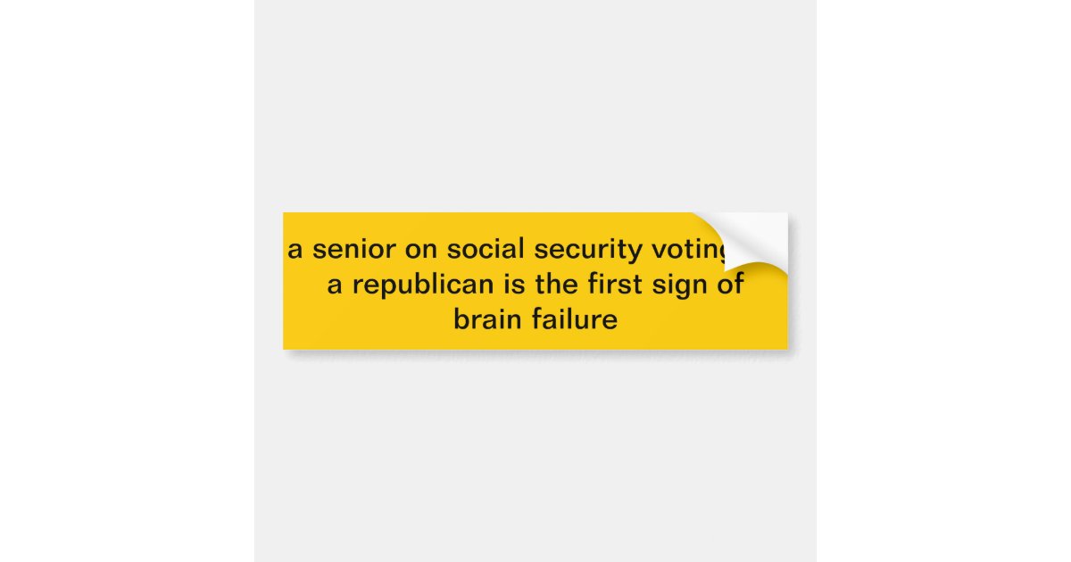 seniors on medicare bumper sticker | Zazzle