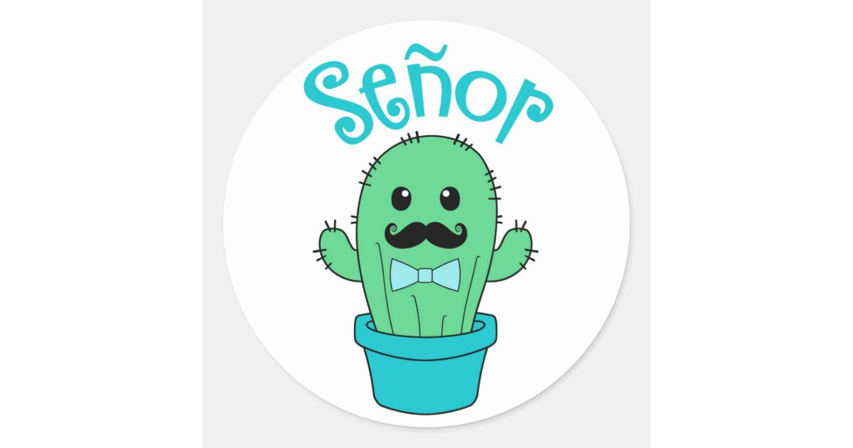 Señor sticker for fiesta gender reveal | Zazzle