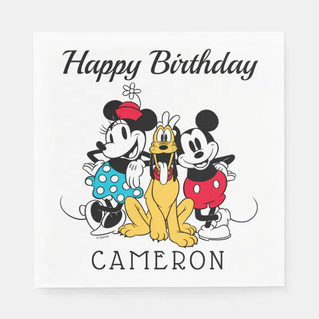 Sensational 6 | Trio of Friends - Happy Birthday Napkins | Zazzle