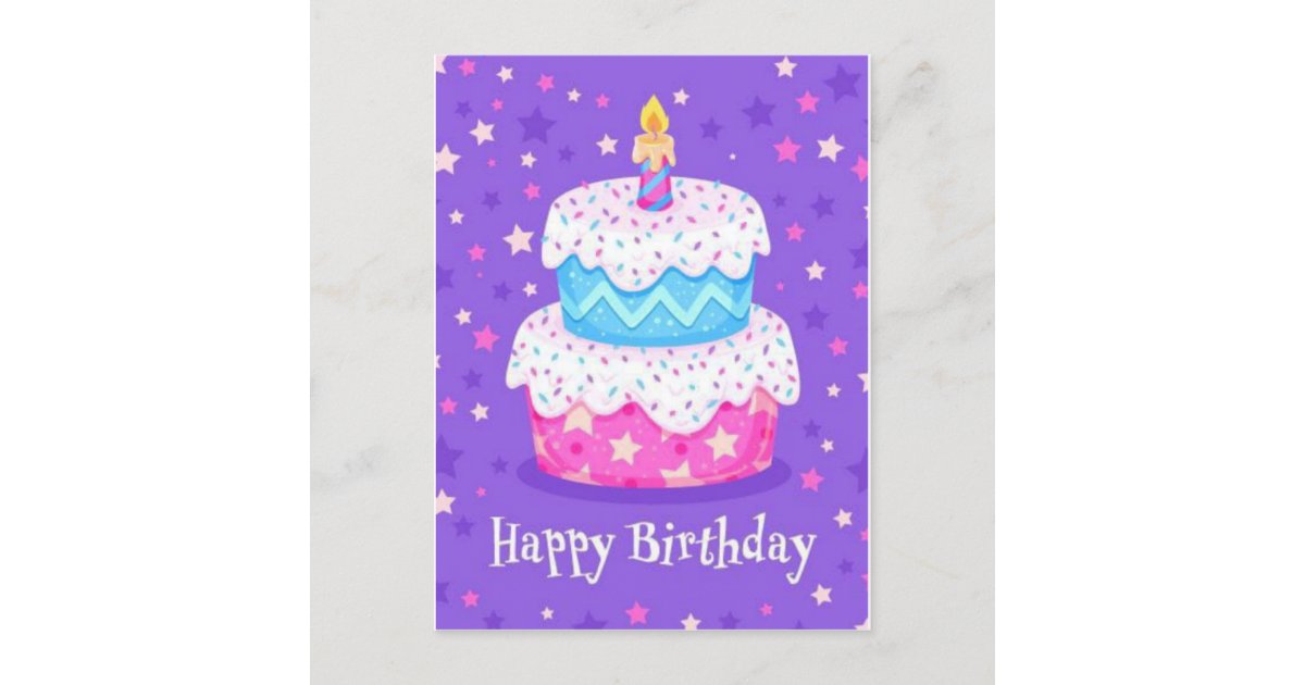 Sensational Stars Happy Birthday Post card | Zazzle