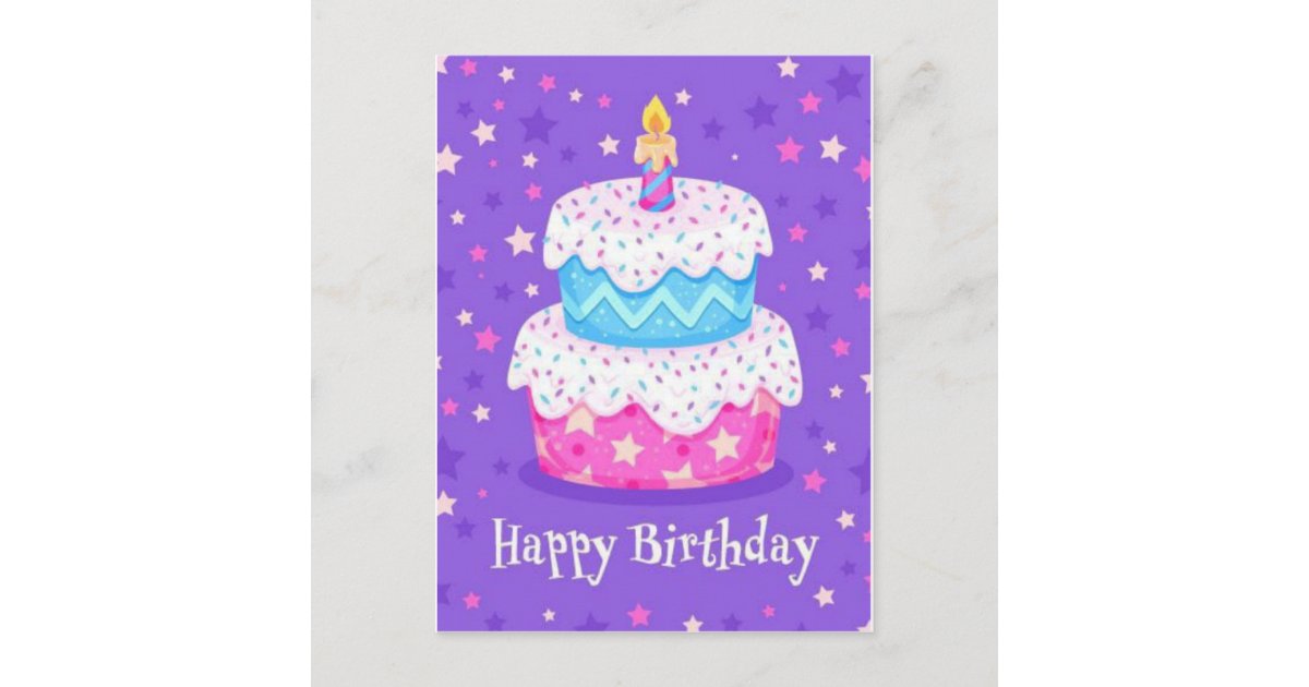 Sensational Stars Happy Birthday Post card | Zazzle