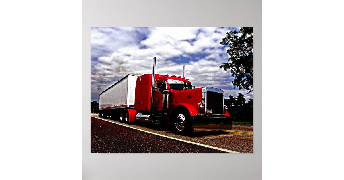 Sensenig Red Peterbilt 379 Poster | Zazzle