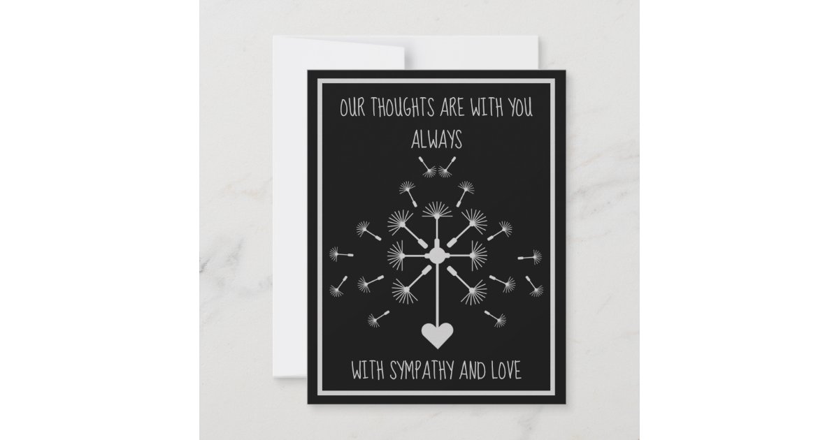 Sensitive In Loving Memory sympathy Card | Zazzle