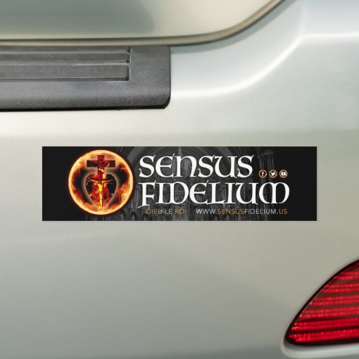 Sensus Fidelium Catholic Religious Crucifix Bumper Sticker | Zazzle