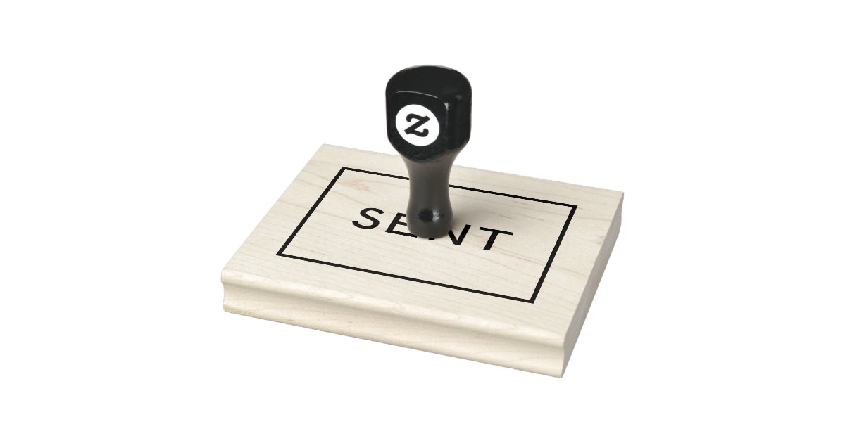 Sent Rubber Stamp | Zazzle