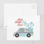 Sent With Love Postcard | Zazzle