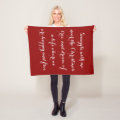 Sentimental Christmas poem Fleece Blanket | Zazzle
