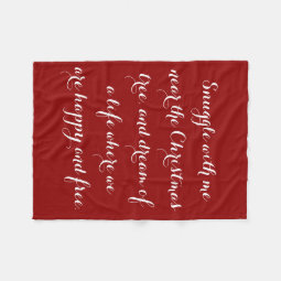 Sentimental Christmas poem Fleece Blanket | Zazzle