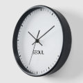 Seoul Korea Time Zone Newsroom Style Clock | Zazzle