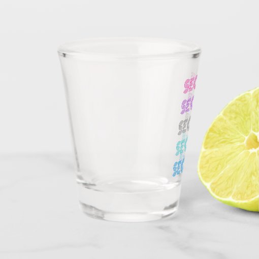 SEOUL RAINBOW SOJU SHOT GLASS | Zazzle