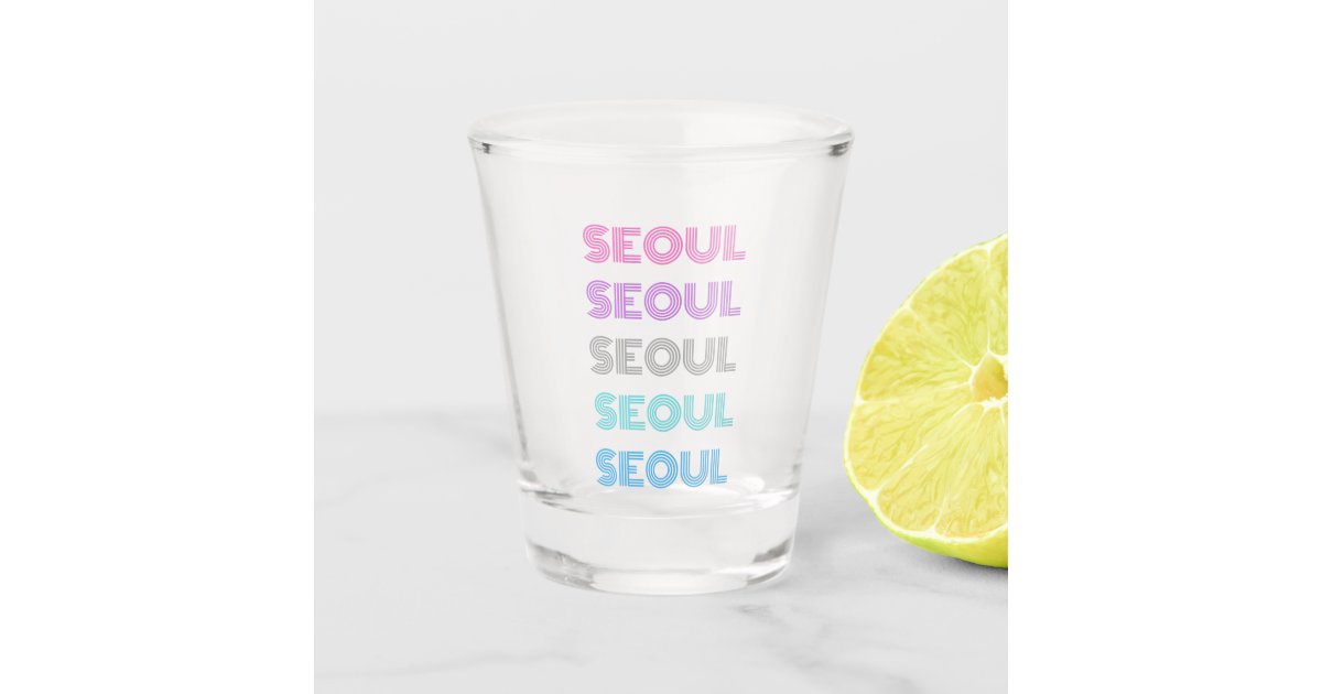 SEOUL RAINBOW SOJU SHOT GLASS | Zazzle