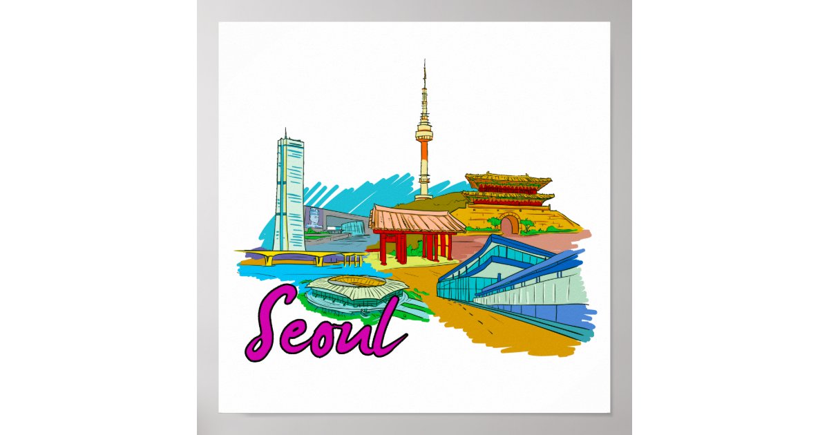 Seoul - South Korea.png Poster | Zazzle