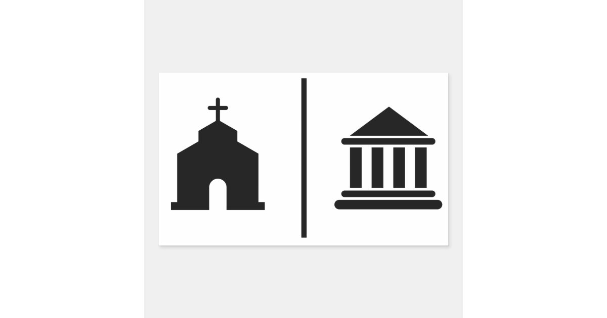 Separate Church and State Rectangular Sticker | Zazzle