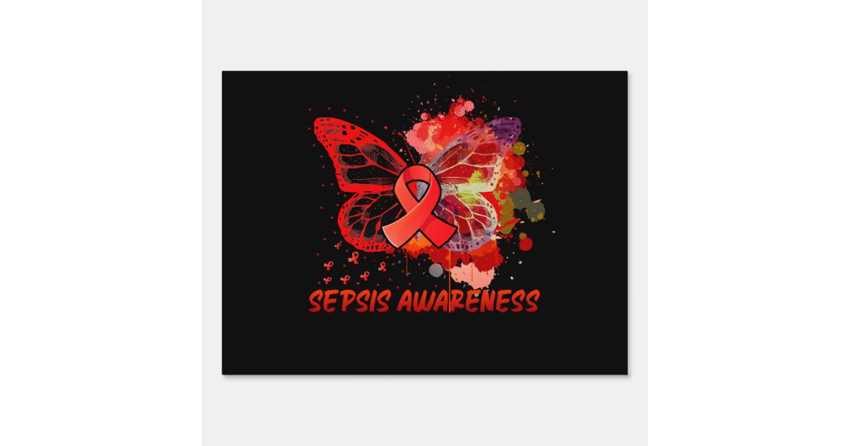 Sepsis Awareness Butterfly Sign | Zazzle