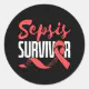 Sepsis Survivor Warrior Fighter Awareness Month Classic Round Sticker ...