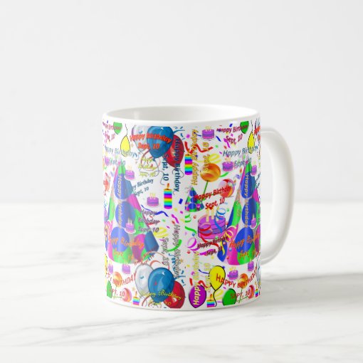 September, 10 Birthday Mug | Zazzle