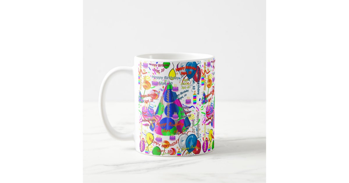 September, 10 Birthday Mug | Zazzle