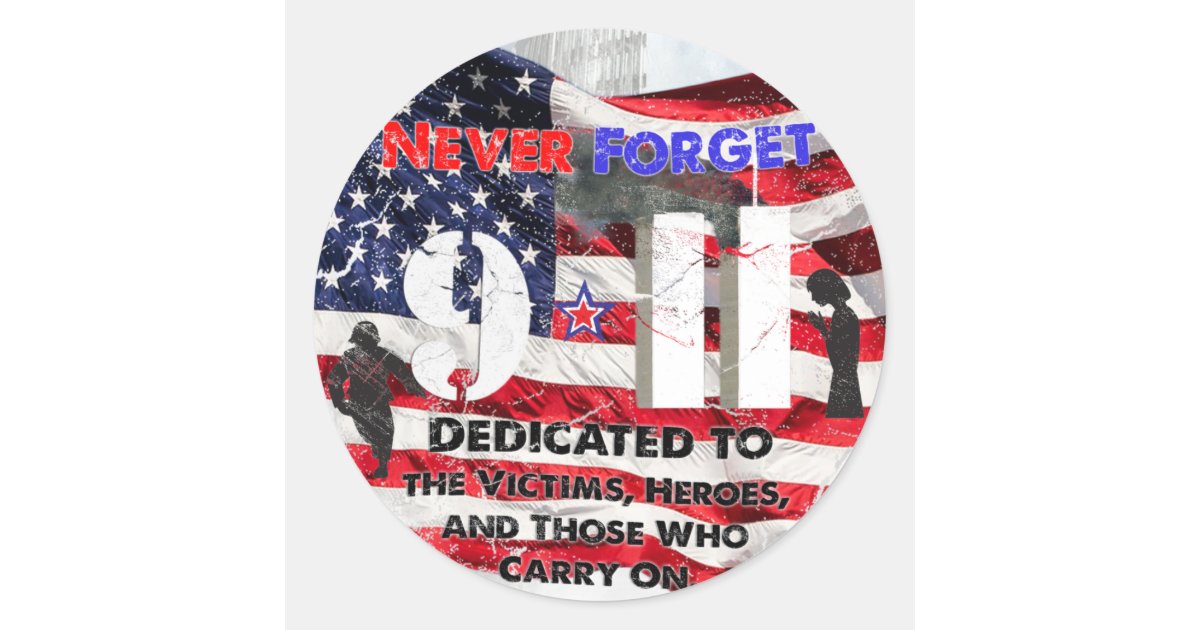 September 11 Anniversary Classic Round Sticker | Zazzle
