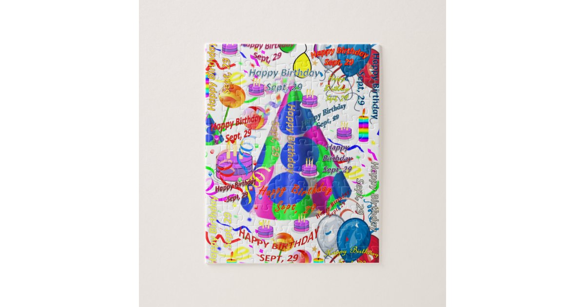 September, 29 Birthday Jigsaw Puzzle | Zazzle