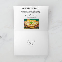 September 5th is National Cheese Pizza Day Card | Zazzle