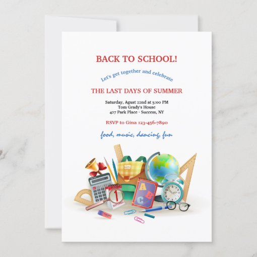 September Back to School Invitation | Zazzle