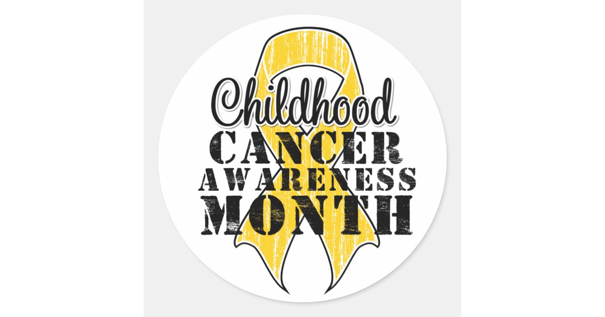 September Childhood Cancer Awareness Month Classic Round Sticker | Zazzle