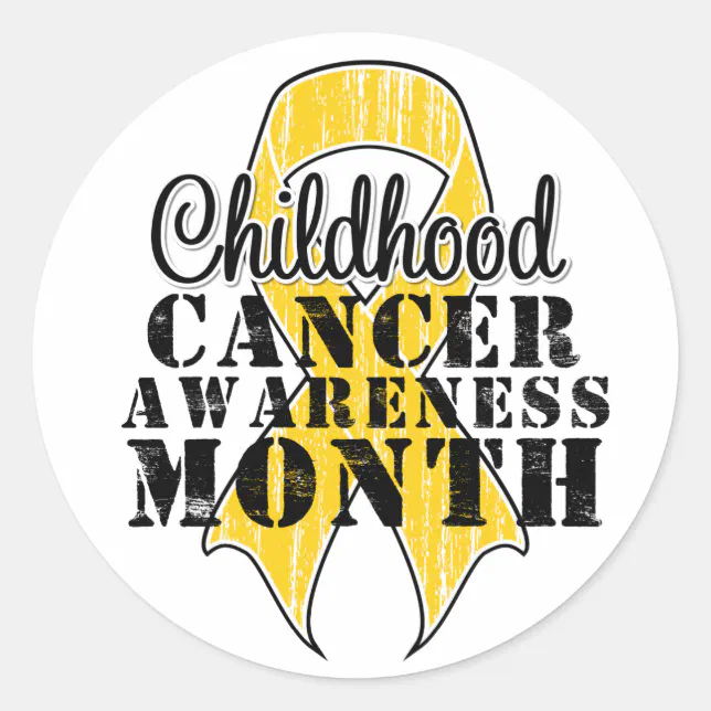 September Childhood Cancer Awareness Month Classic Round Sticker | Zazzle