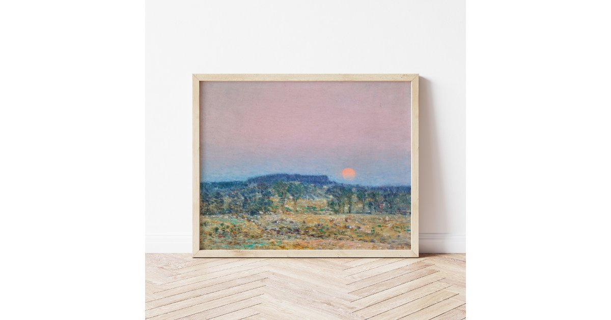 September Moonrise | Childe Hassam Poster | Zazzle