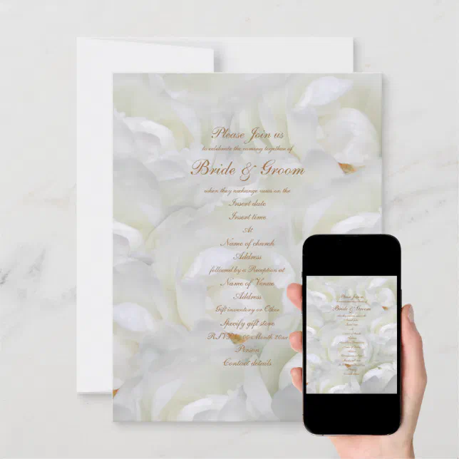 September wedding elegant rose invitation template | Zazzle