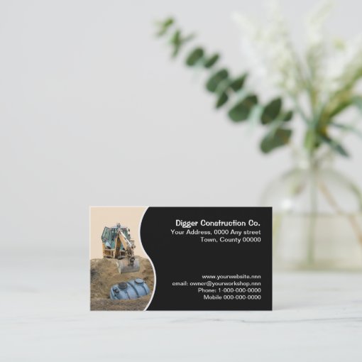Septic tank installation business card | Zazzle