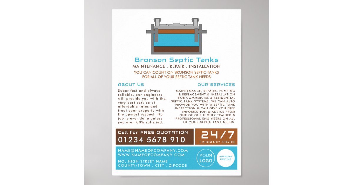 Septic Tank, Septic Company, Septic Engineer Poster | Zazzle