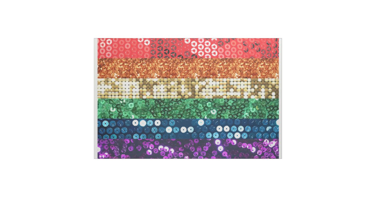 sequin pride flag fabric | Zazzle
