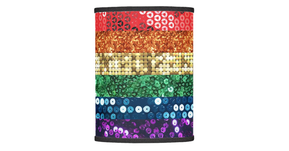 sequin pride flag lamp shade | Zazzle