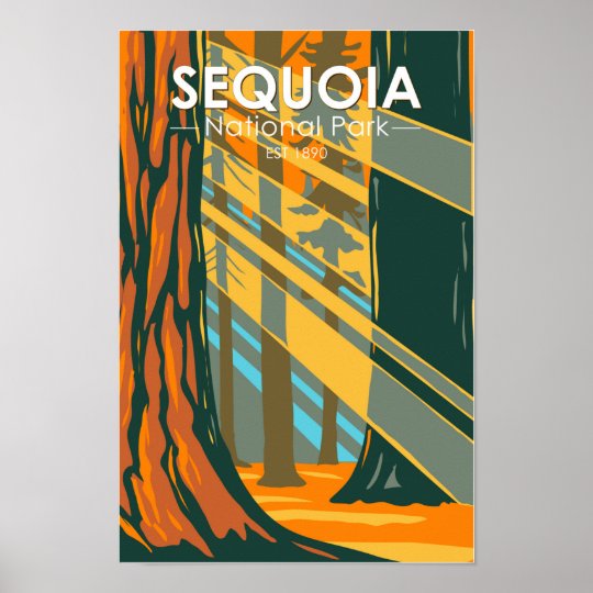Sequoia National Park Giant Sequoia Trees Poster | Zazzle.com