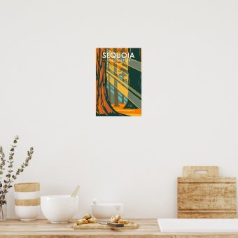 Sequoia National Park Giant Sequoia Trees Poster | Zazzle