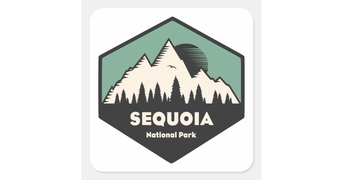 Sequoia National Park Square Sticker | Zazzle