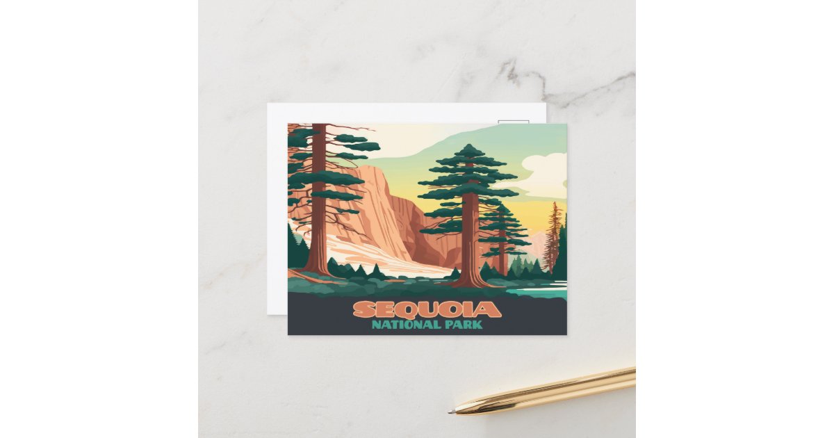 Sequoia National Park Trees Mountains Postcard | Zazzle