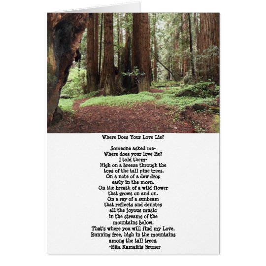 Sequoia Trees Poem Blank Card | Zazzle.com