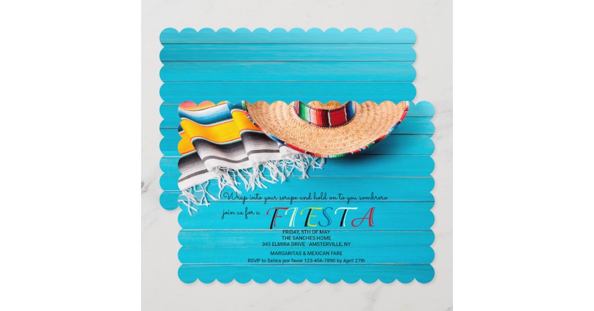 Serape and Sombrero Invitation | Zazzle