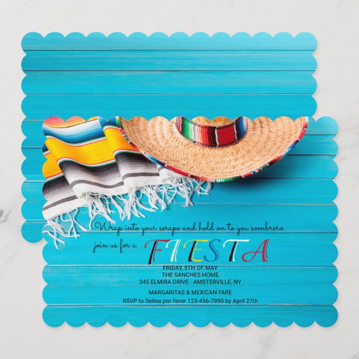 Serape and Sombrero Invitation | Zazzle.com